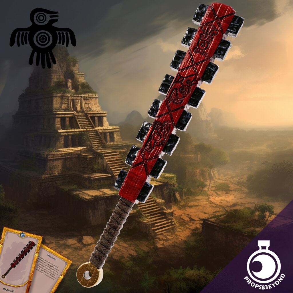 Maquahuitl - Full Size Aztec Weapon - Props&Beyond