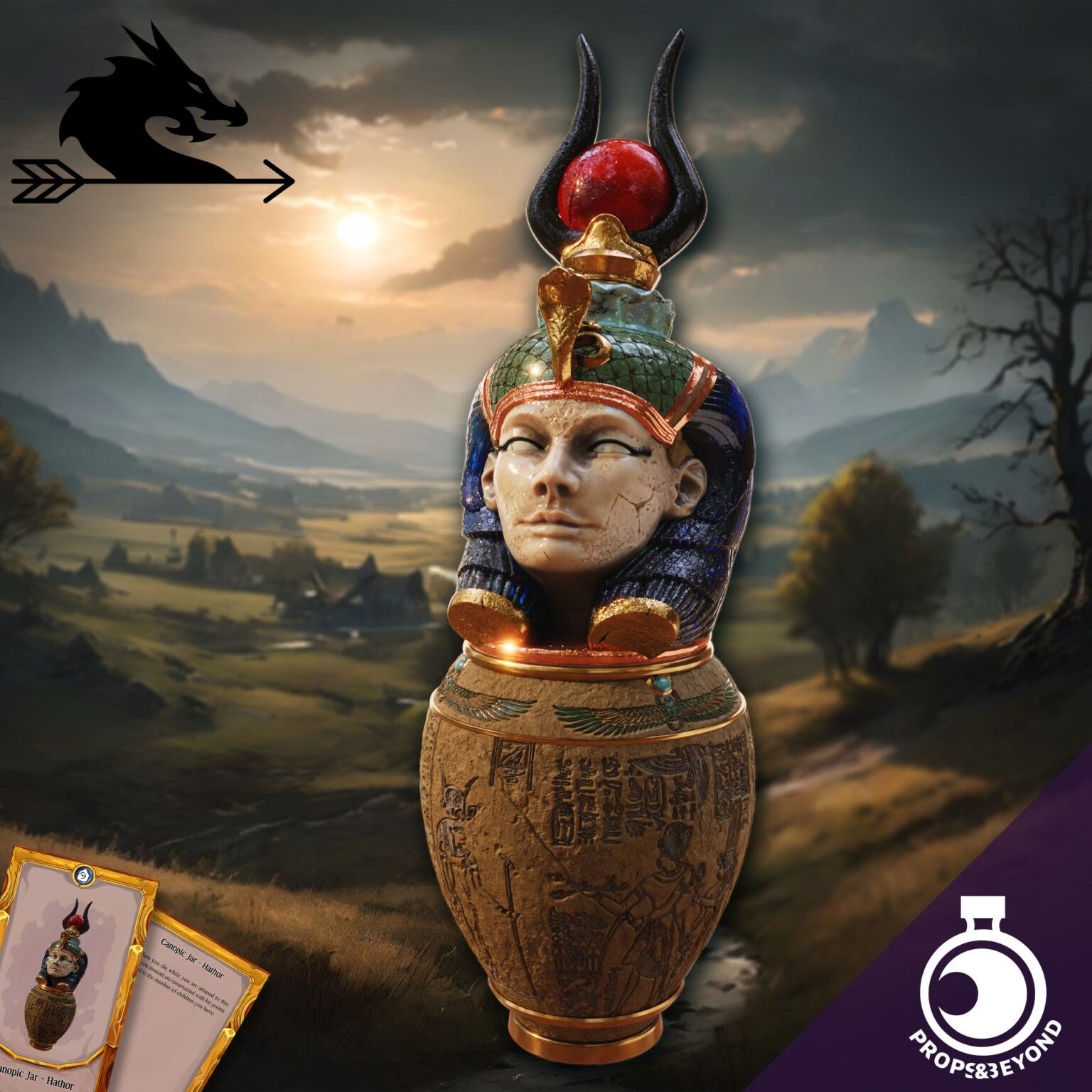 Canopic Jar - Hathor - Props&Beyond